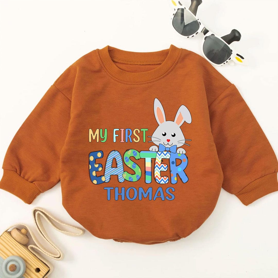 Personalized My First Easter Baby Boy Outfit, First Easter Baby Boy ...