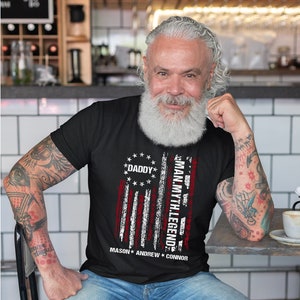 Personalized American Flag Daddy Shirt, Daddy Man Myth Legend Shirts ...