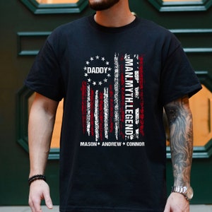 Personalized American Flag Daddy Shirt, Daddy Man Myth Legend Shirts ...