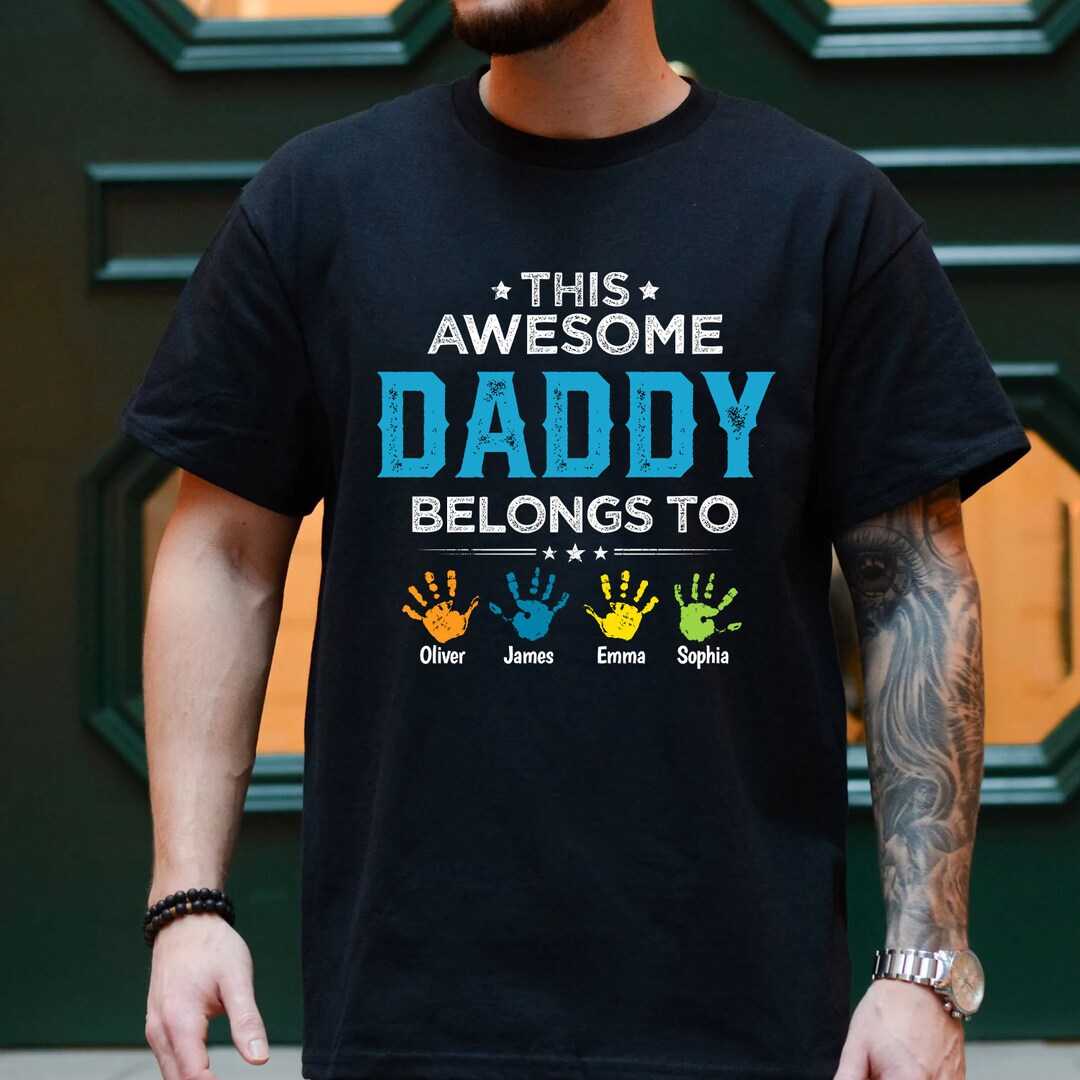 Personalized This Awesome Daddy Belongs to Daddy Shirt, Daddy Shirts ...