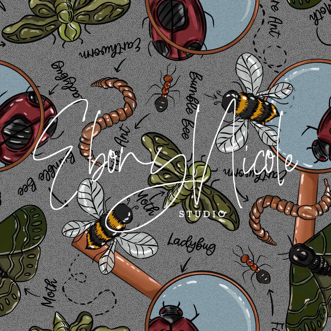 Oh, Bugs Seamless, Bugs Repeat Pattern, Different Bugs Seamless ... Oh, Bugs Seamless, Bugs Repeat Pattern, Different Bugs Seamless ...