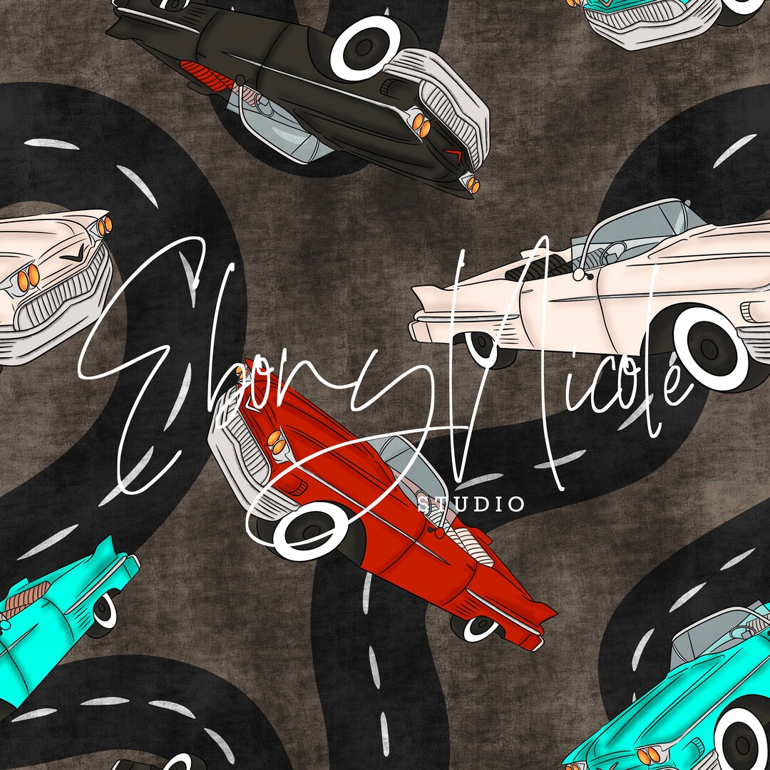 Retro Cars Seamless, Retro Seamless Repeat Pattern, Vibrant Seamless ...