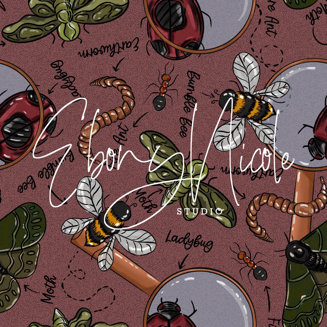 Oh, Bugs Seamless, Bugs Repeat Pattern, Different Bugs Seamless ... Oh, Bugs Seamless, Bugs Repeat Pattern, Different Bugs Seamless ...