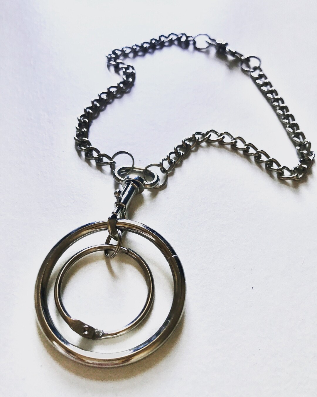 Double Swivel Ring Necklace - Etsy