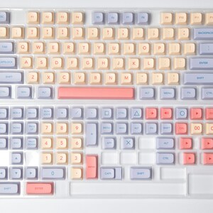 132pcs Marshmallow Theme Keycap Set, Macaron Color Kawaii Keycap Set ...