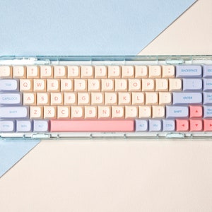 132pcs Marshmallow Theme Keycap Set, Macaron Color Kawaii Keycap Set ...