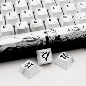 Panda Cute Keycap Set, PBT Keycap, Mechanical Keyboard Decoration ...
