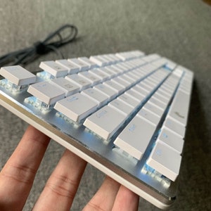 Low Profile Keycaps Set, Shine Through Double-shot ABS Keycaps, Backlit ...