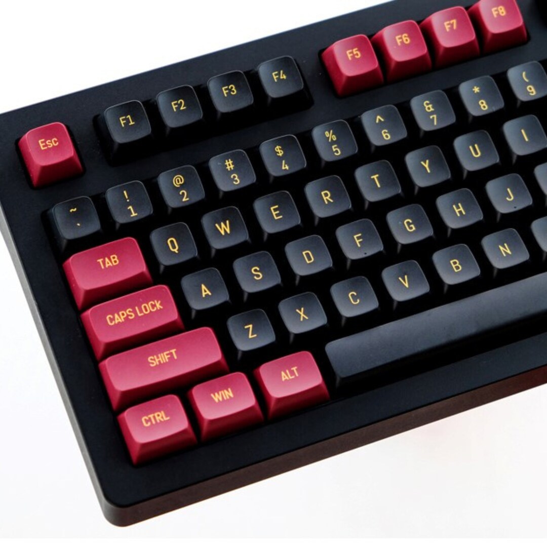 Red Keycaps Set, 149 Keys Handmade Keycap, Double Shot Keycap, PBT ...