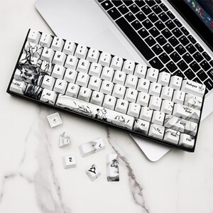 Panda Cute Keycap Set, PBT Keycap, Mechanical Keyboard Decoration ...
