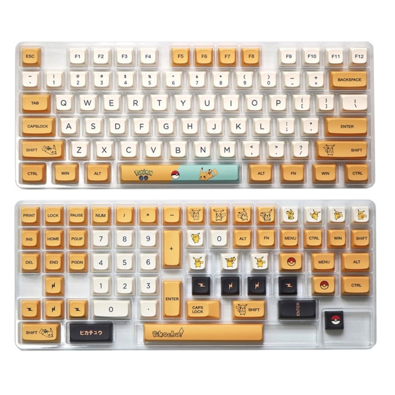 Pokemon Pikachu Keycap Set Cute Keycap 139 Key XDA Profile - Etsy