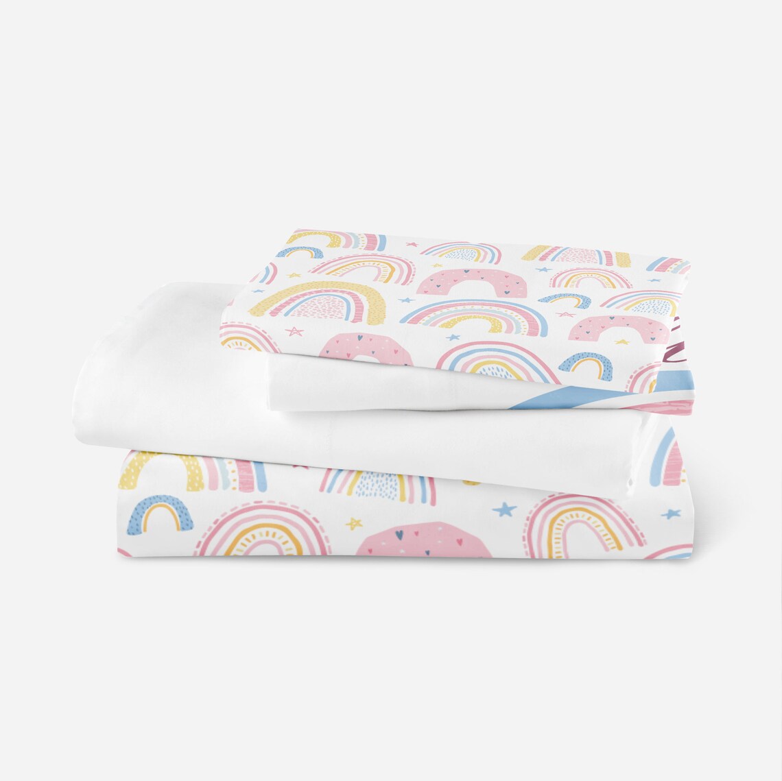 Rainbow Girl Bedding Set Girls Room Twin Full Toddler | Etsy