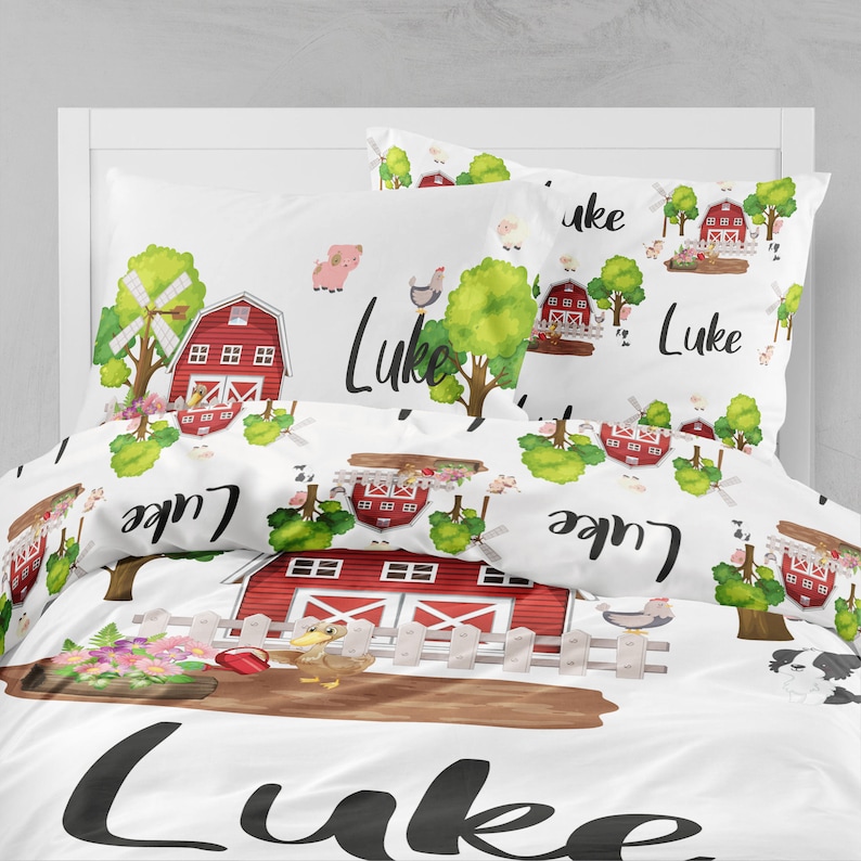 Farm Bedding Boy Room Toddler Bedding Set Barn Cow - Etsy