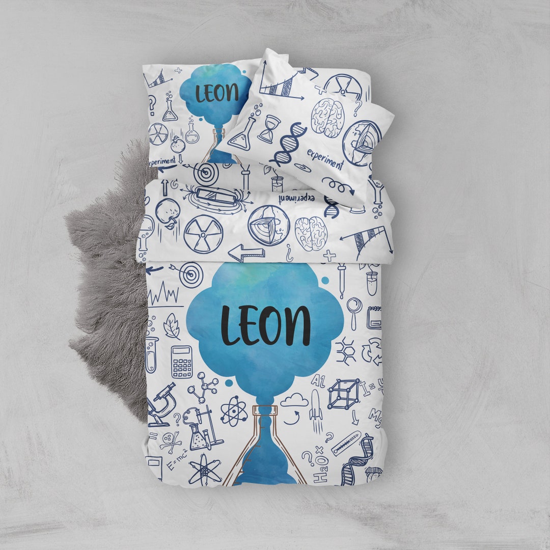 Science Bedding Set, Boys Bedding, Chemistry Bedding Set, Organic Kids ...