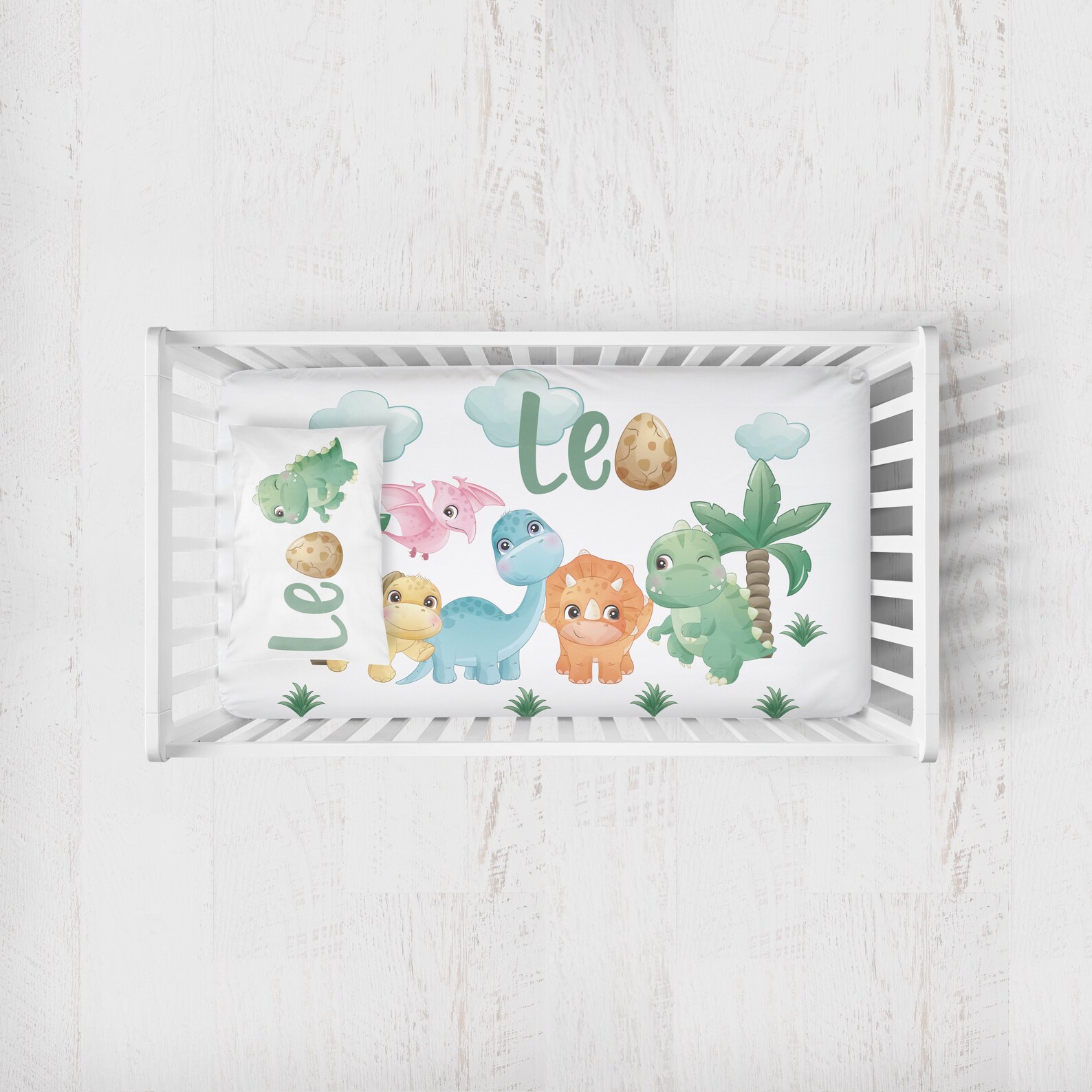 Dinosaur Crib Sheet Dinosaur Crib Bedding Dinosaur Nursery | Etsy