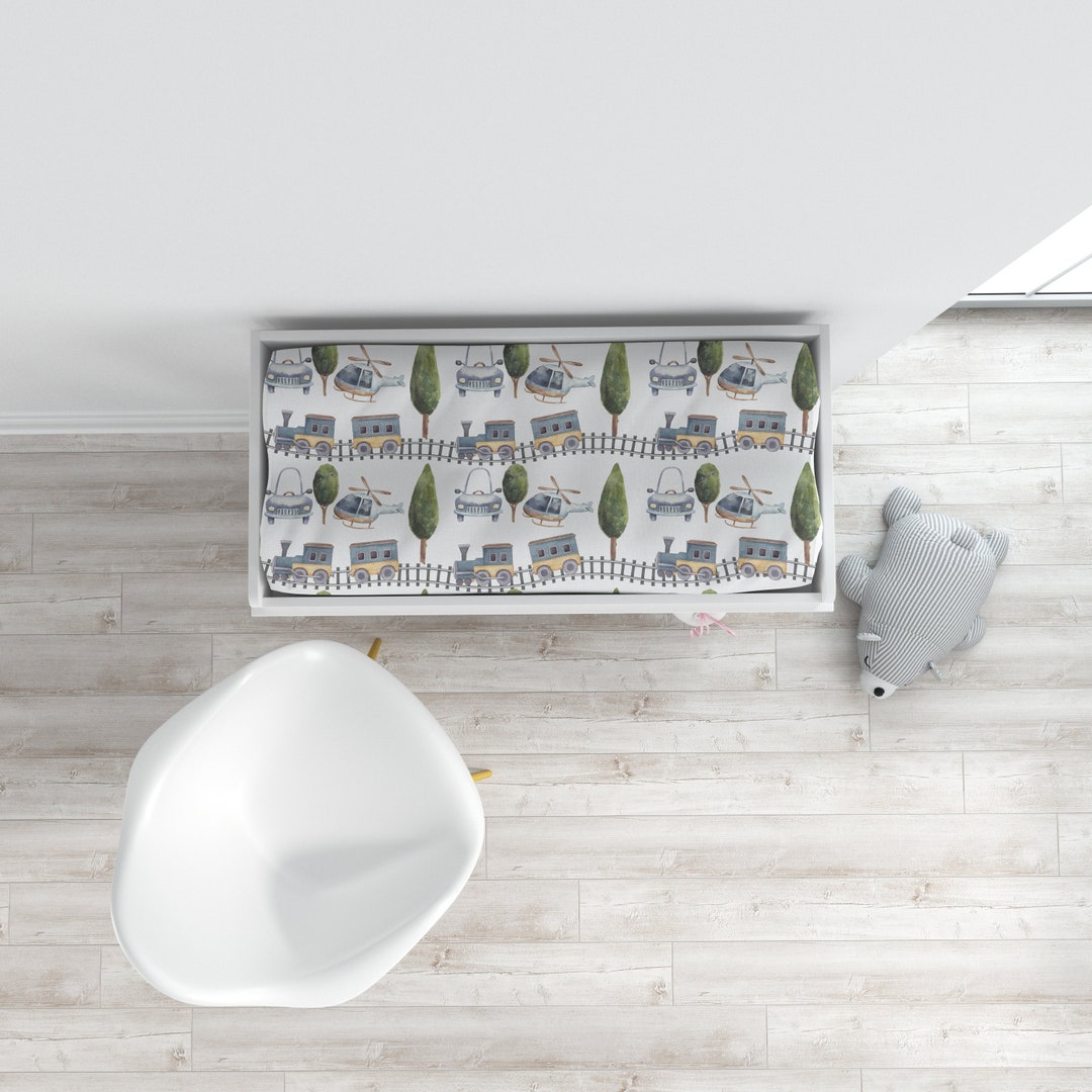 Personalized Baby Boy Changing Pad Cover: Cars, Train, Helicopter ...