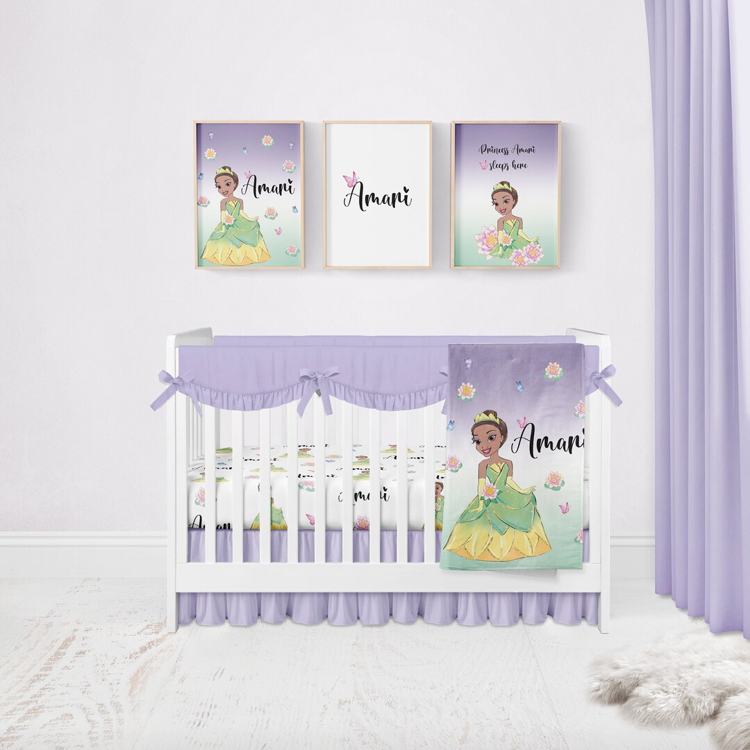 Princess Girl Crib Bedding, Princess Girl Nursery, Personalized Baby ...