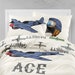 Plane Duvet Cover Set, Personalized Bedding, Pilot Bedding Set, Boys ...
