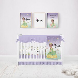 Princess Crib Bedding, Floral Crib Sheet, Baby Girl Nursery, Crib ...