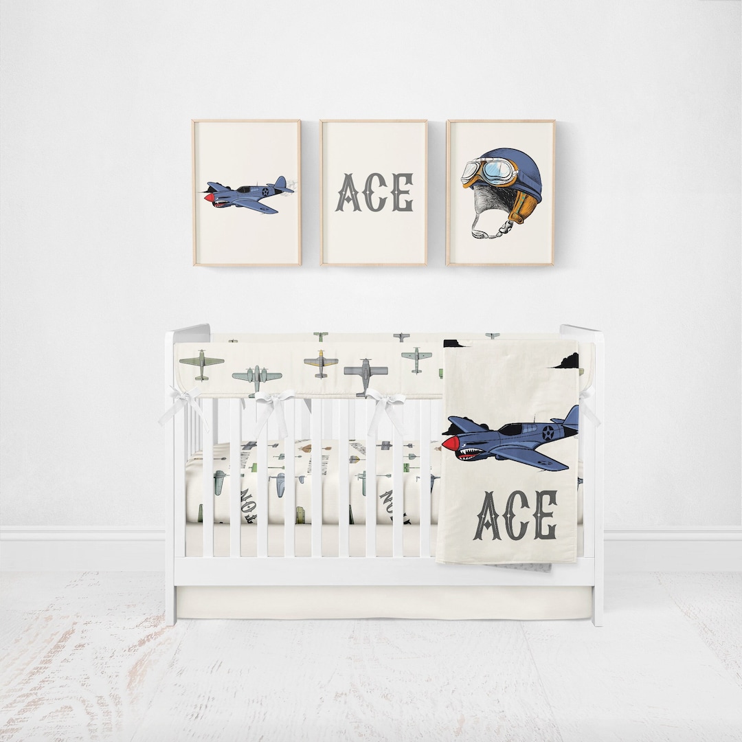 Airplane Nursery Prints: Pilot & Plane Wall Art Set (digital Download ...