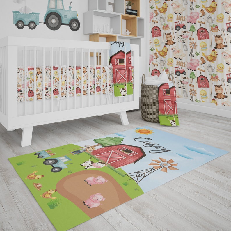 Farm Crib Bedding Farm Nursery Bedding Farmer Crib Bedding - Etsy