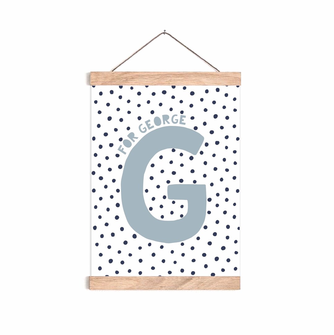 Personalised Name and Letter Poster Birth Announcement - Etsy