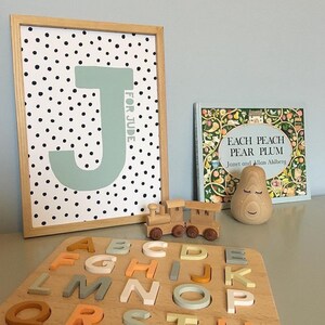 Personalised Name and Letter Poster | Birth Announcement | Nursery ...