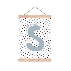 Personalised Name and Letter Poster | Birth Announcement | Nursery ...