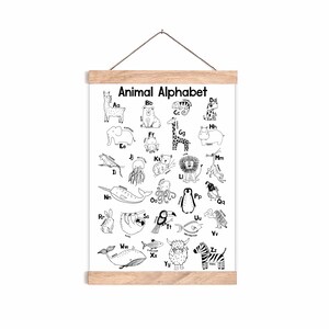 Animal Alphabet Print Nursery Prints Abc Animal Print Alphabet Poster ...