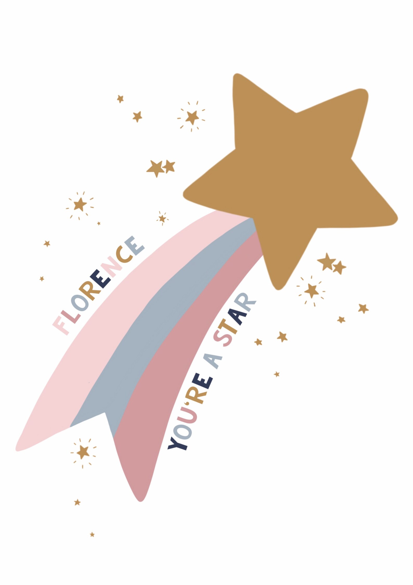 Personalised Star Print | Nursery Prints | Scandi | Nursery Wall Art ...