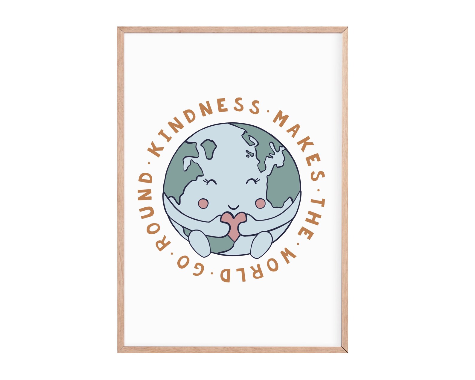 Earth print kindness print space poster nursery prints | Etsy