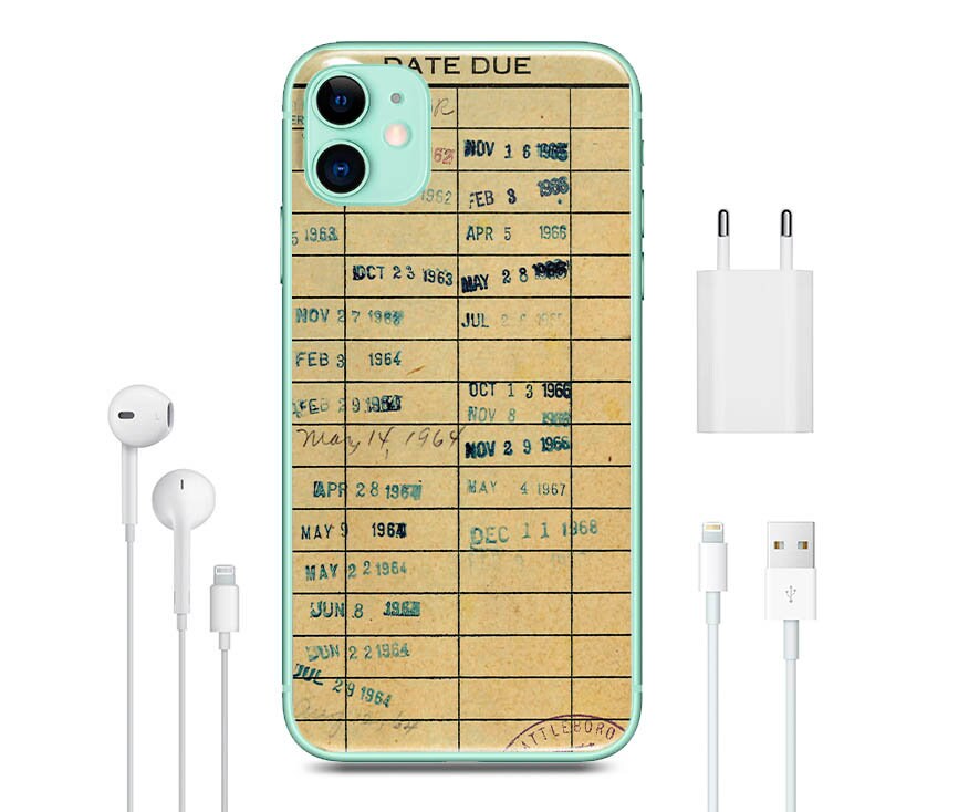 Vintage Library Card Phone Shaped Cases for Iphone 14 13 11 - Etsy