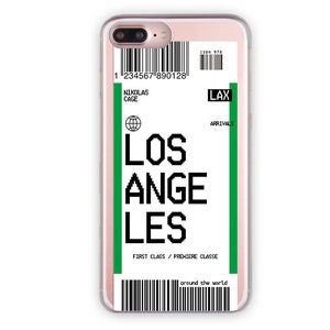 Air Ticket Travel Label Country Phone Case Transparent Soft TPU Code ...