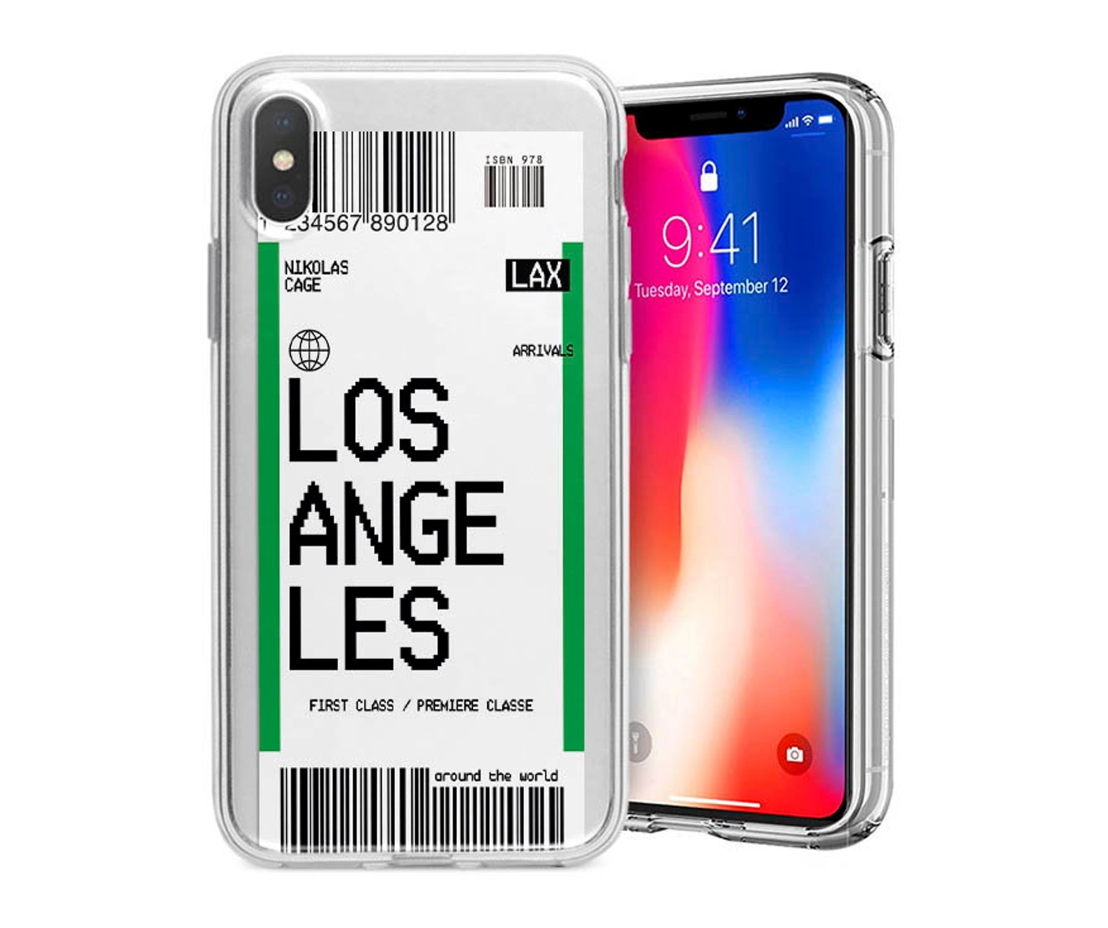 Air Ticket Travel Label Country Phone Case Transparent Soft | Etsy