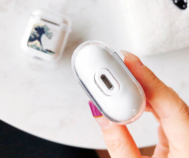 The Great Wave Gift Clear Airpods Cases Hard Shell Airpods | Etsy