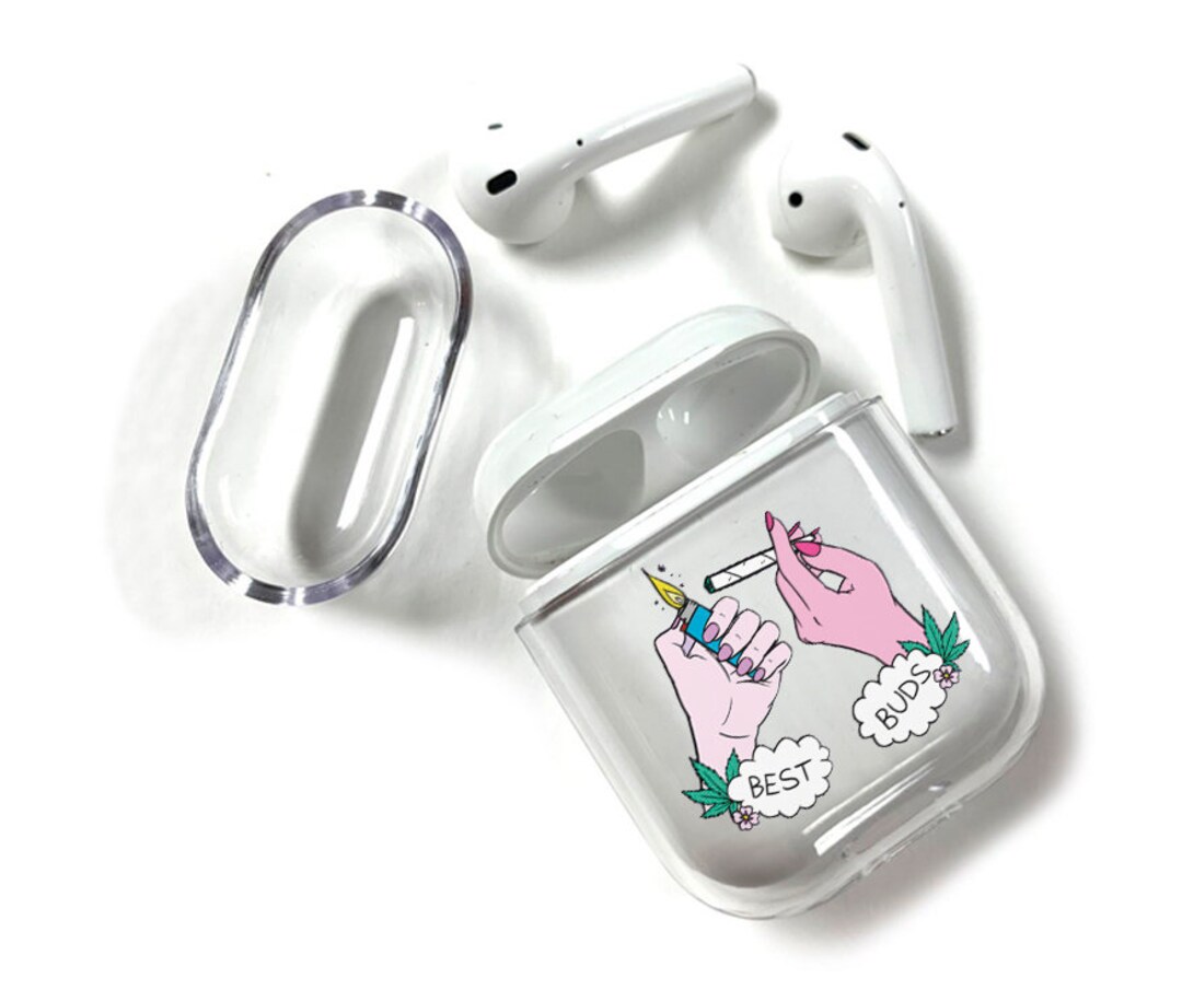 Best Buds Weed Gift Clear Airpods Cases Hard Shell Airpods Plastic Case ...