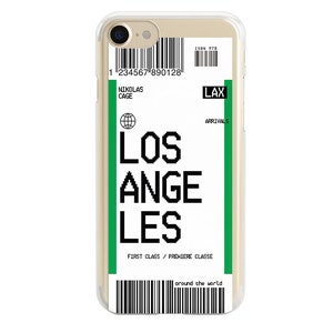 Air Ticket Travel Label Country Phone Case Transparent Soft TPU Code ...