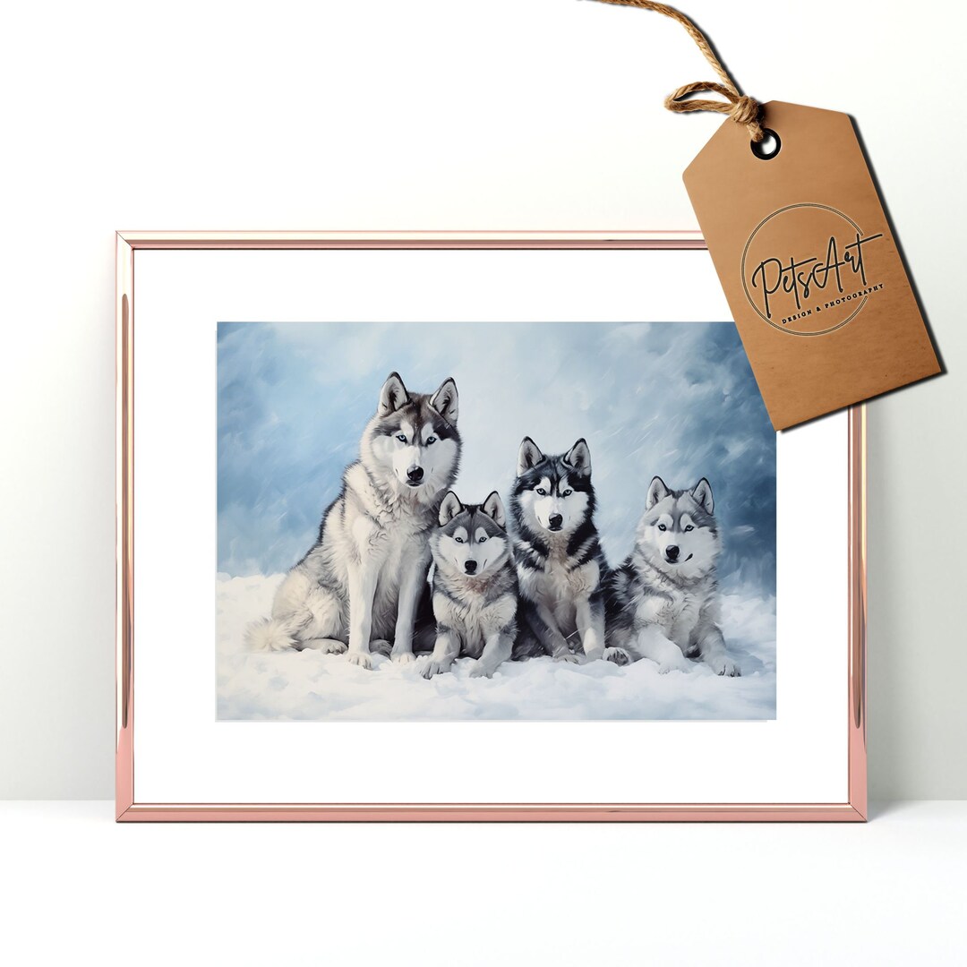 Siberian Husky Artwork, Digital Download, Printable Wall Art, Siberian ...