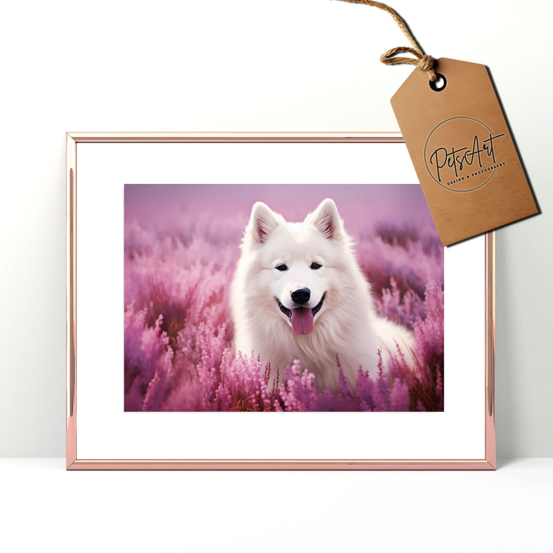 Samoyed Artwork, Digital Download, Printable Wall Art, Smiley Gifts ...