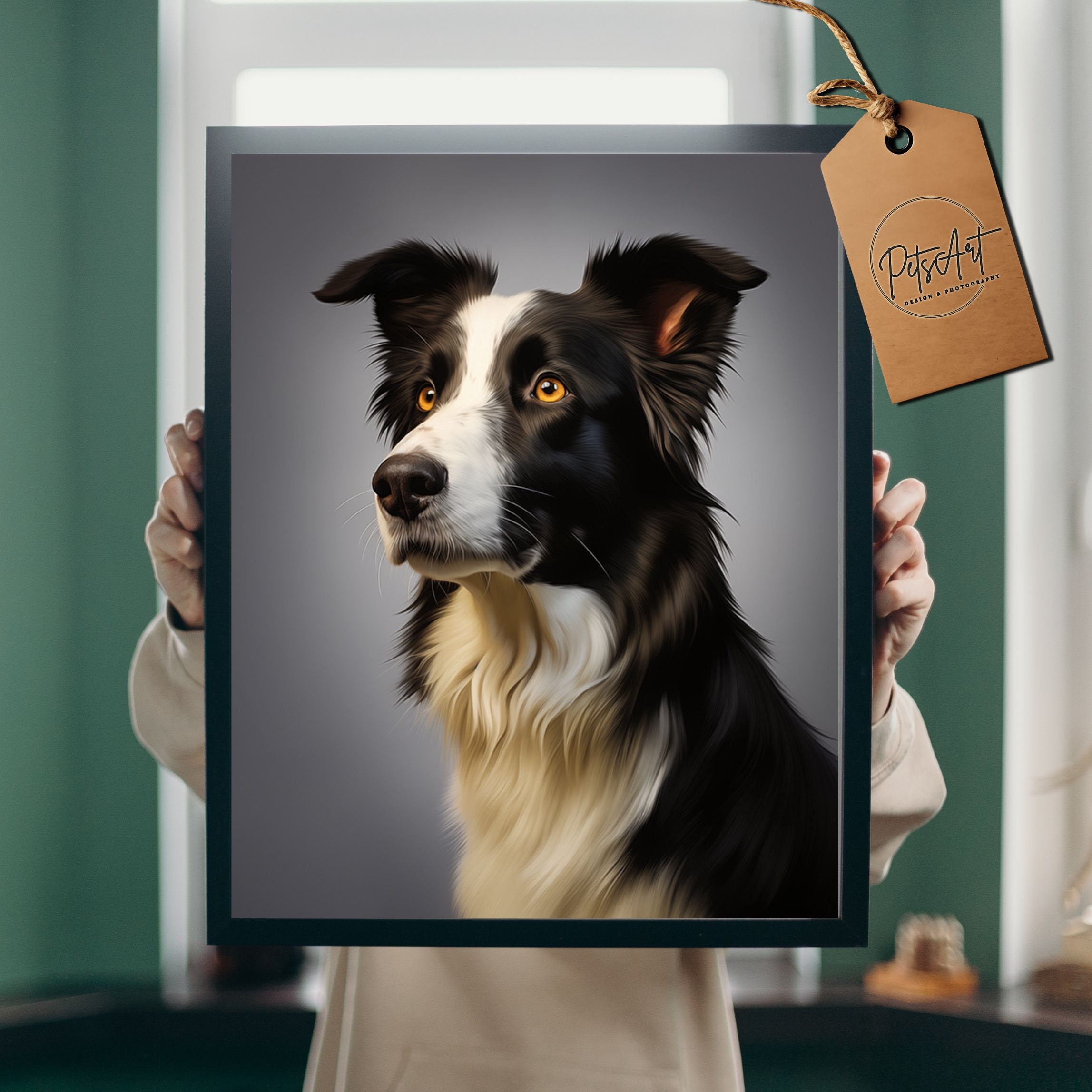 Border Collie Artwork Digital Download Printable Wall Art Border Collie ...