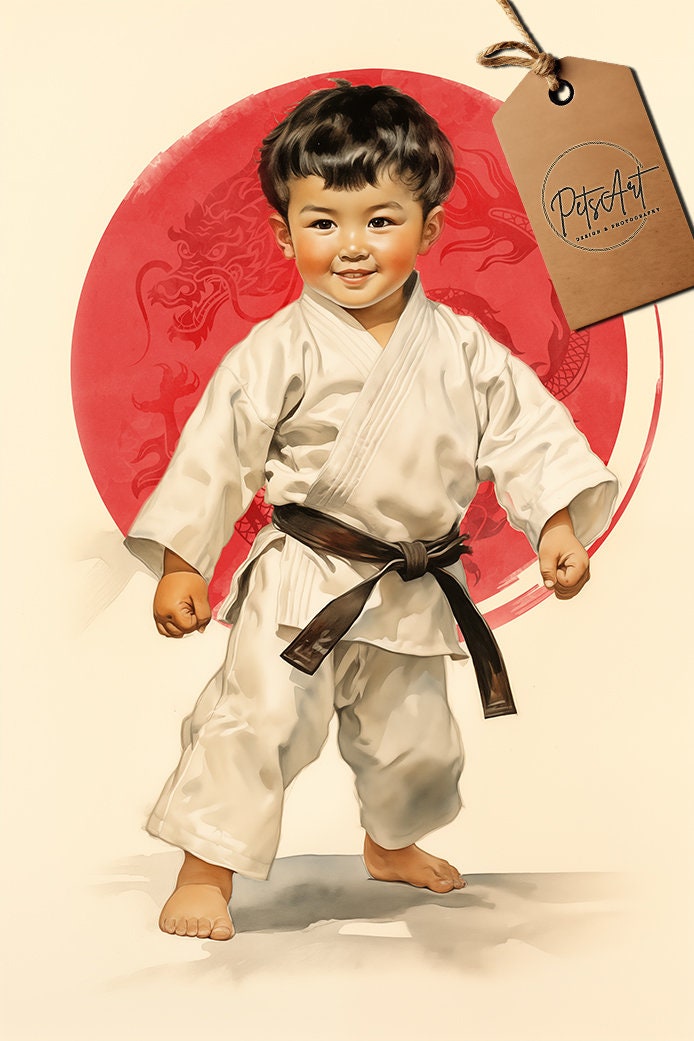 Karate Boy Artwork Digital Download Printable Wall Art Young Martial ...