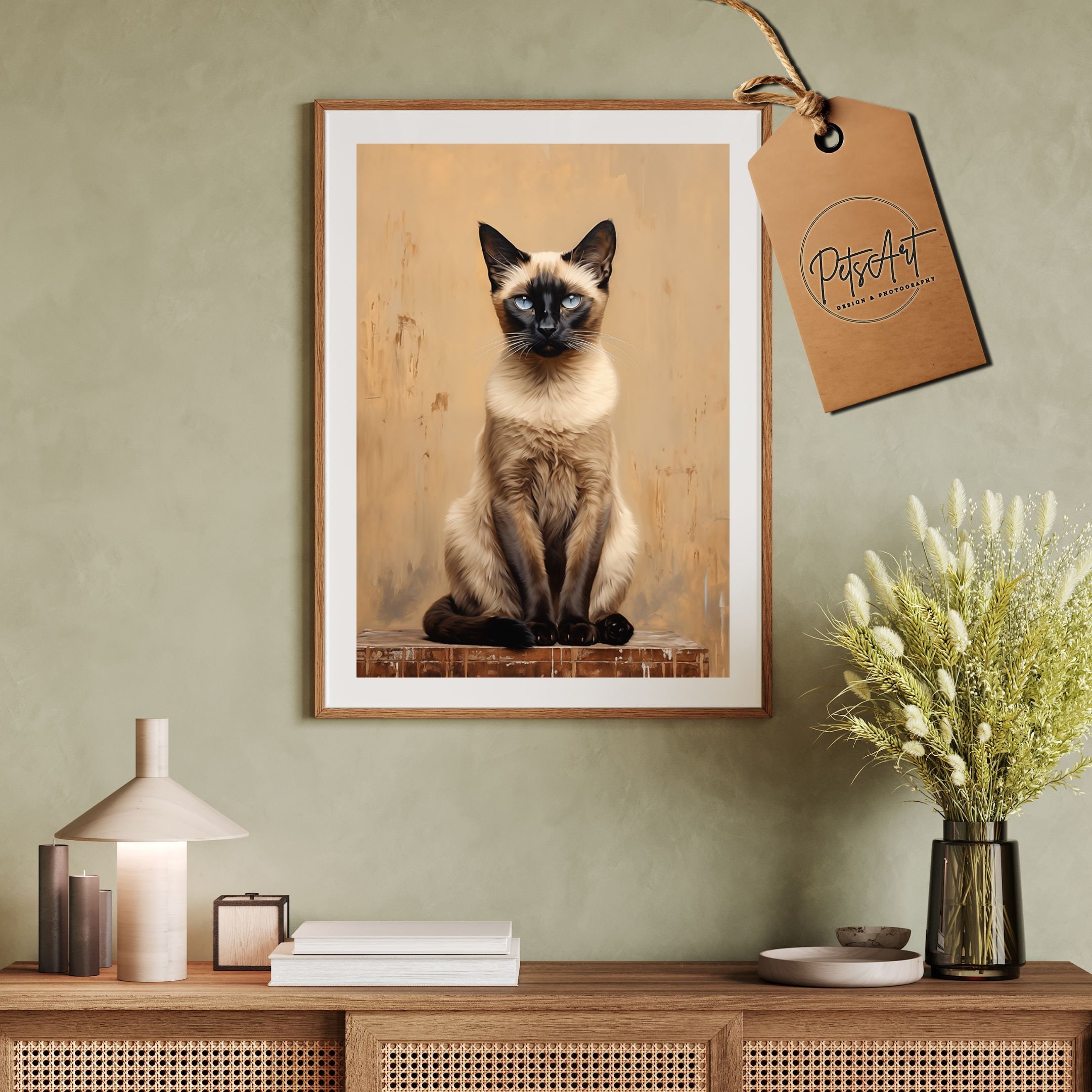 Siamese Cat Wall Art, Digital Download, Printable Wall Art, Siamese ...