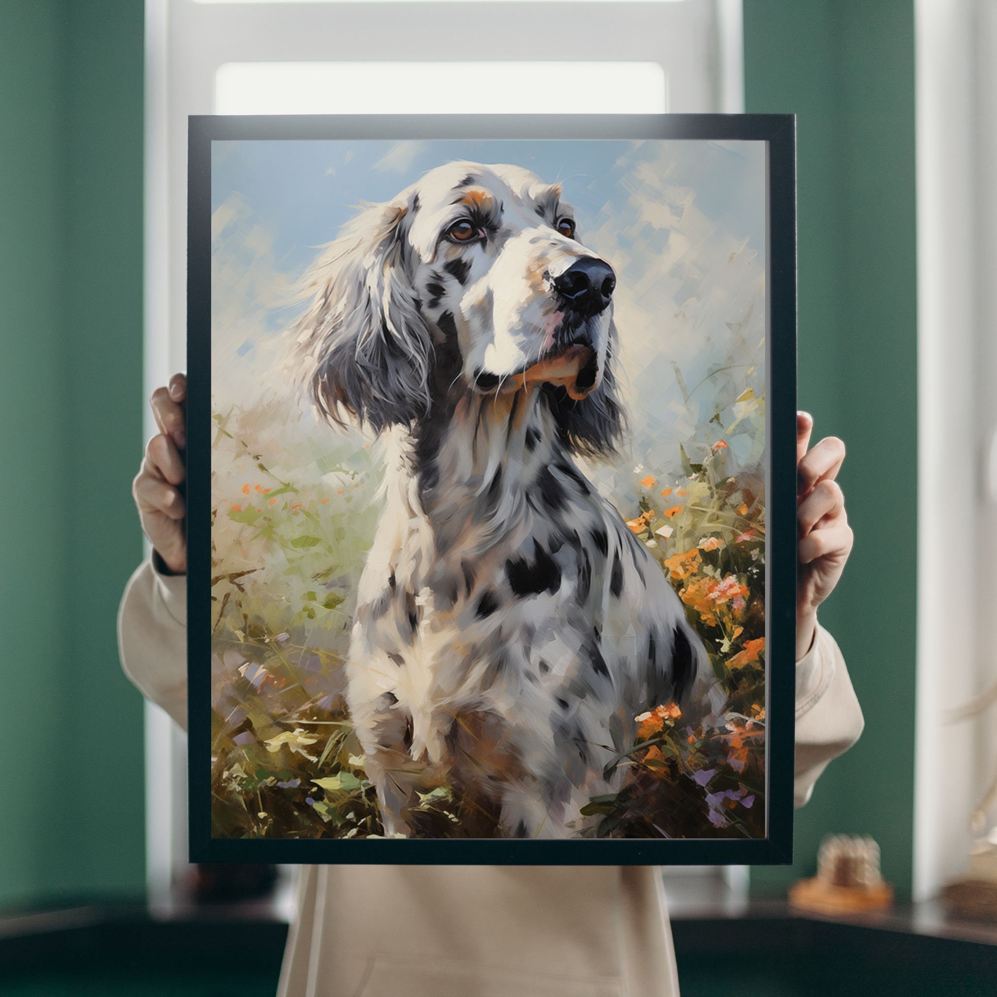 English Setter Artwork, Digital Download, Printable Wall Art, Setter ...