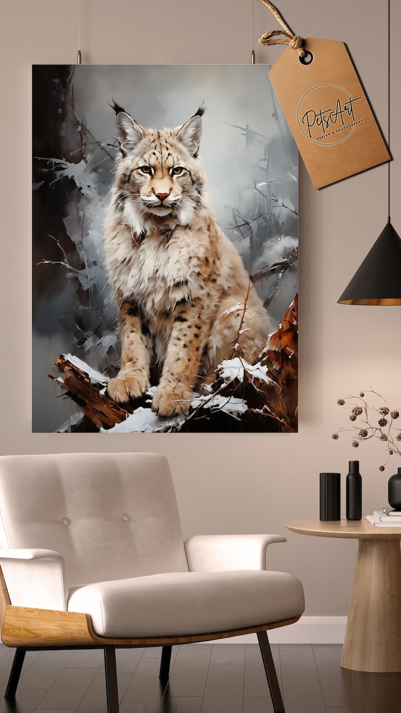 Lynx Artwork Digital Download Printable Wall Art Wild Cat Gifts, Bobcat ...