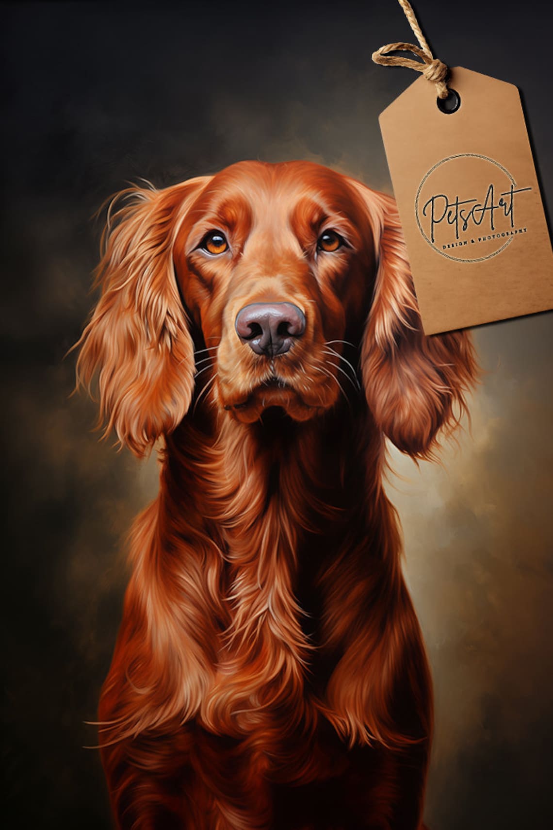 Irish Setter Artwork, Digital Download, Printable Wall Art, Red Setter ...