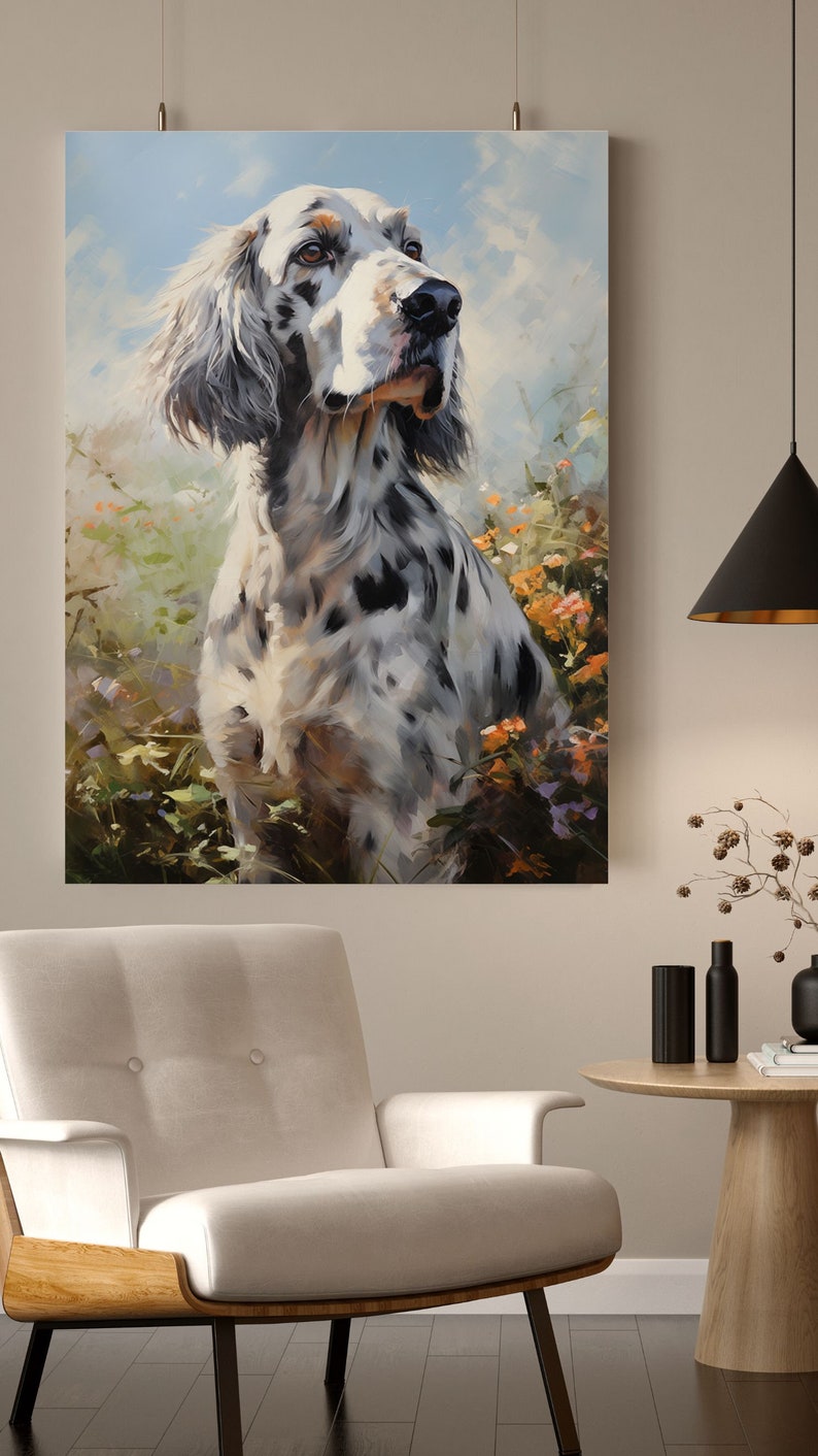 English Setter Artwork, Digital Download, Printable Wall Art, Setter ...