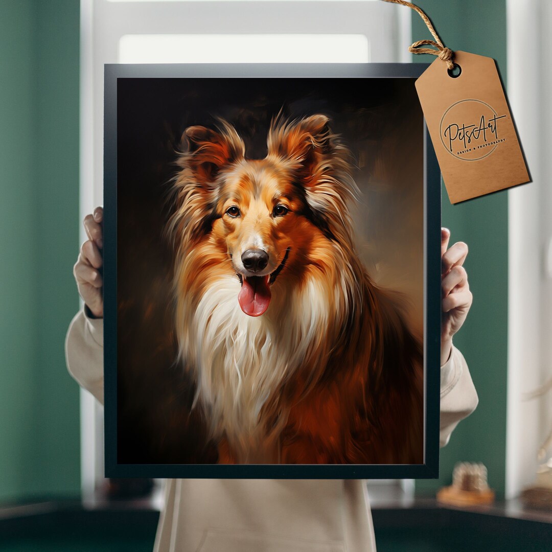 Shetland Sheepdog Artwork, Digital Download, Printable Wall Art ...