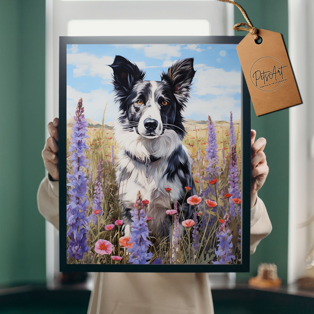 Border Collie Artwork Digital Download Printable Wall Art Border Collie ...
