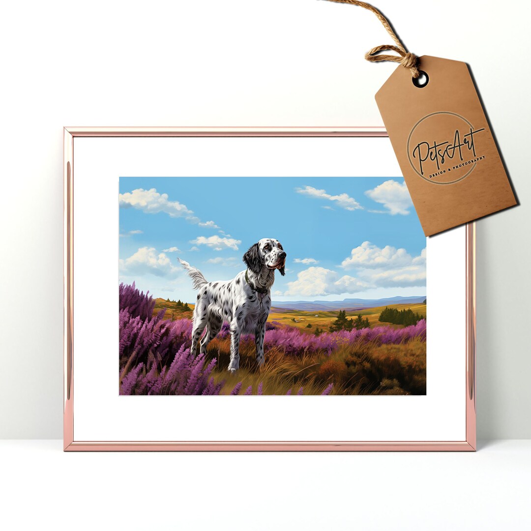 English Setter Artwork, Digital Download, Printable Wall Art, Llewellin ...