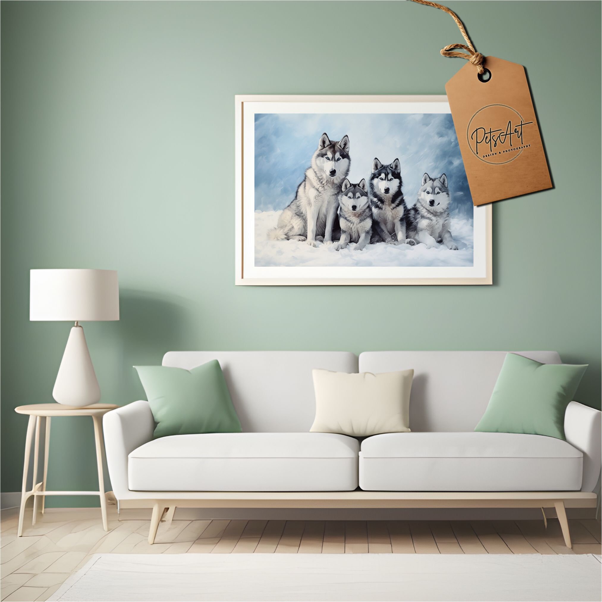 Siberian Husky Artwork, Digital Download, Printable Wall Art, Siberian ...
